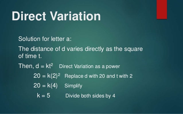 Mathematics 9 Lesson 4-A: Direct Variation