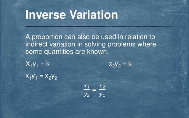 Mathematics 9 Lesson 4-B: Inverse Variation