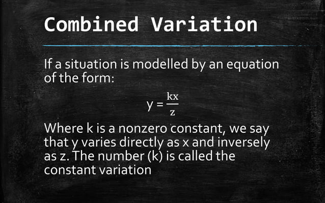 Mathematics 9 Lesson 4-C: Joint and Combined Variation | PPTX | Physics ...