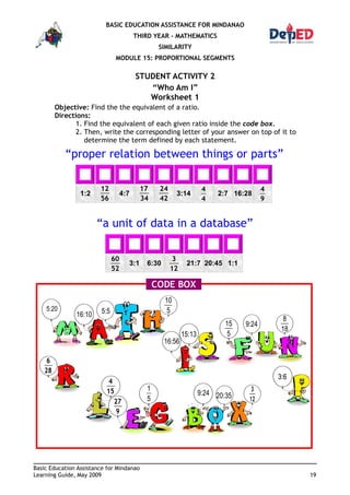 Mathematics 9 Proportional Segments | PDF