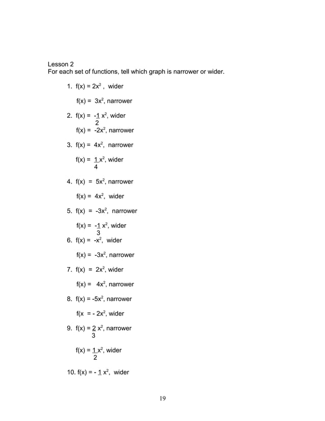 Mathematics 9 Quadratic Functions (Module 2) | DOC