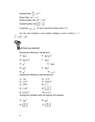 Radical Form To Exponential Form