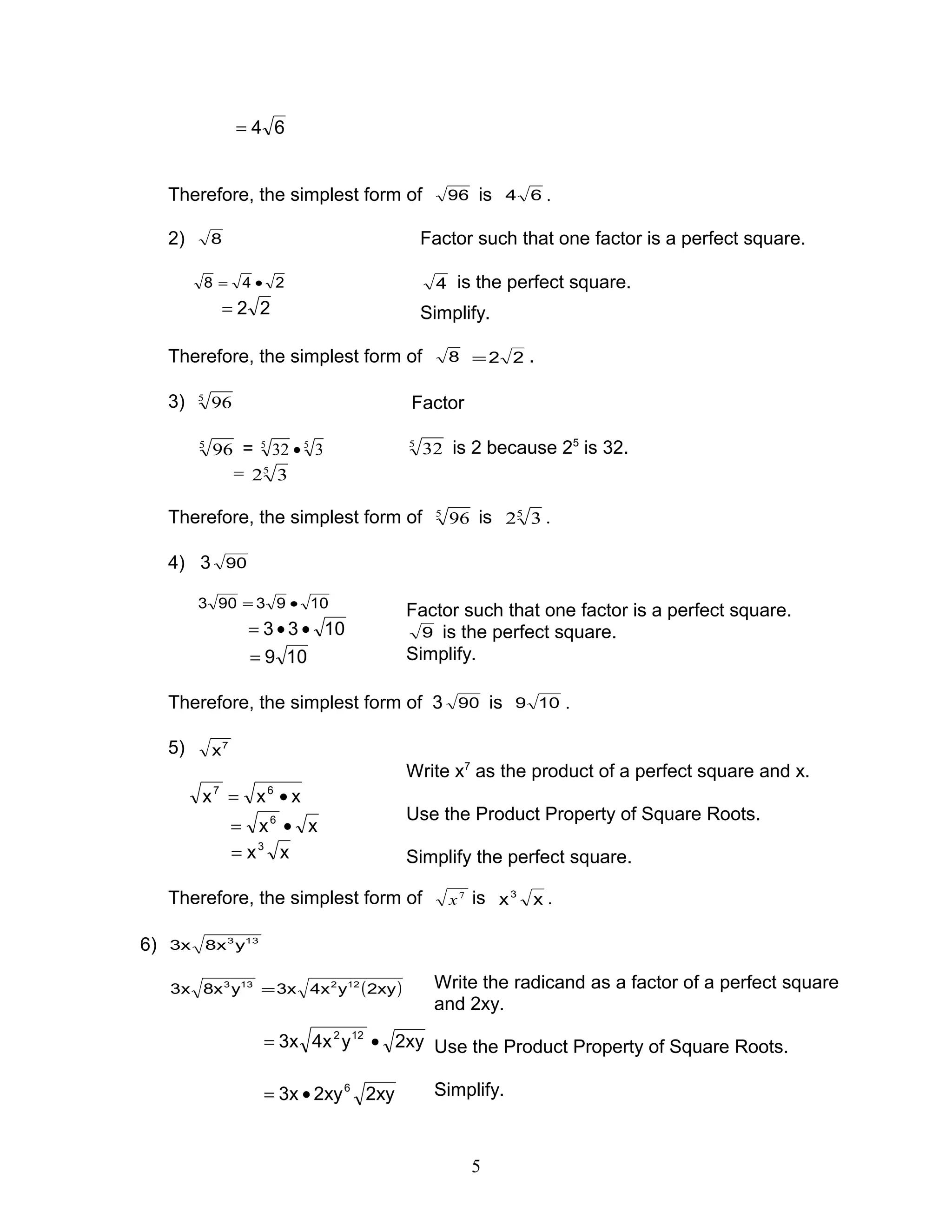 Mathematics 9 Radical Expressions (2) | DOC
