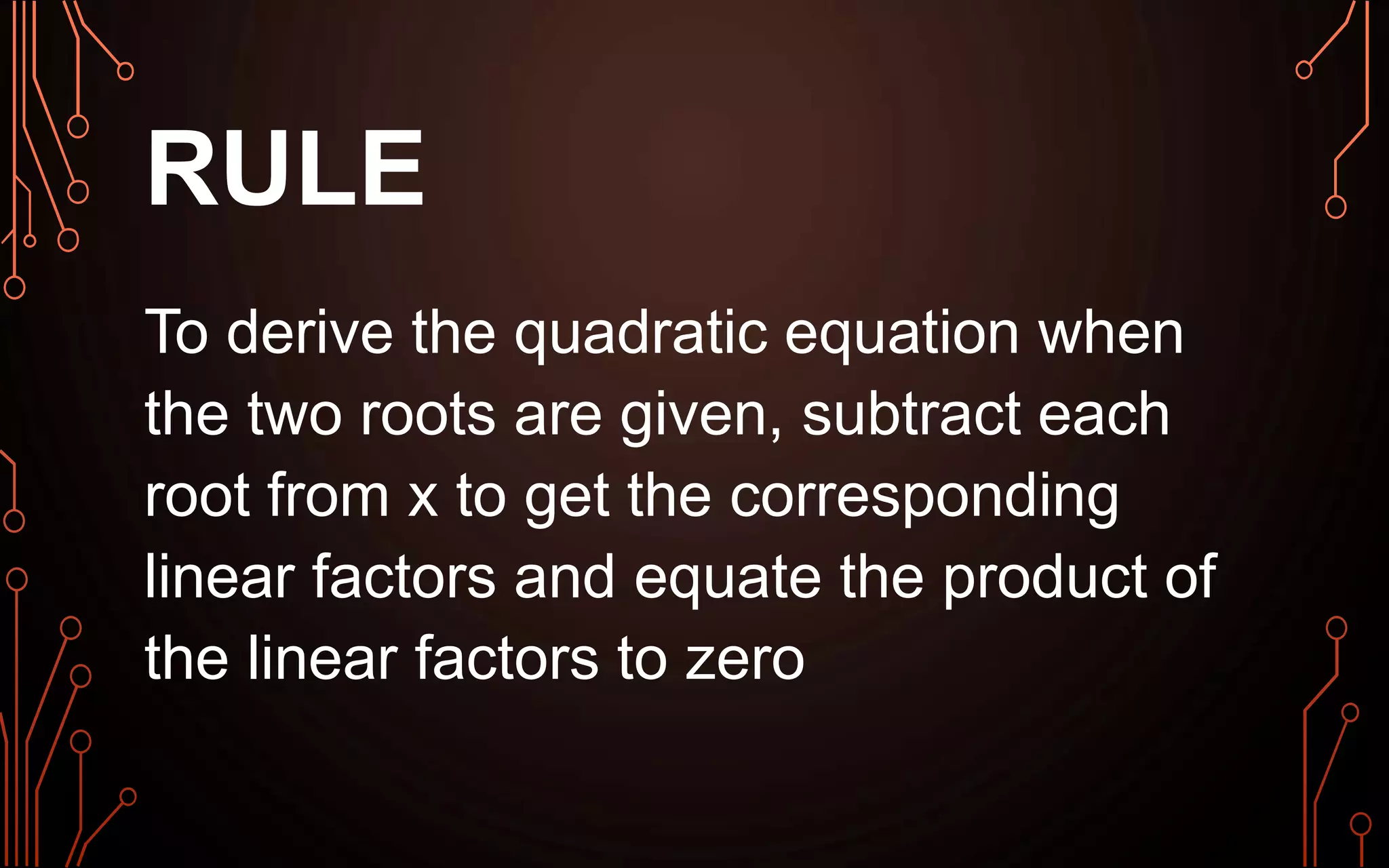 Mathematics 9 Lesson 1 C Roots And Coefficients Of Quadratic Equations Pptx Physics Science