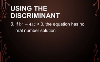 Mathematics 9 Lesson 1-C: Roots and Coefficients of Quadratic Equations ...