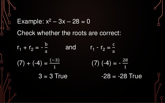 Mathematics 9 Lesson 1-C: Roots and Coefficients of Quadratic Equatio…