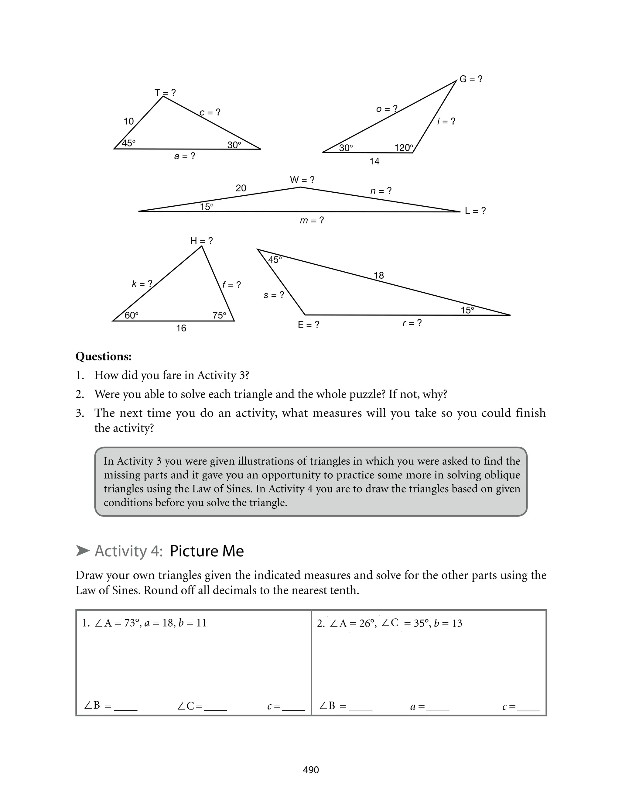 Mathematics 9 Six Trigonometric Ratios | PDF
