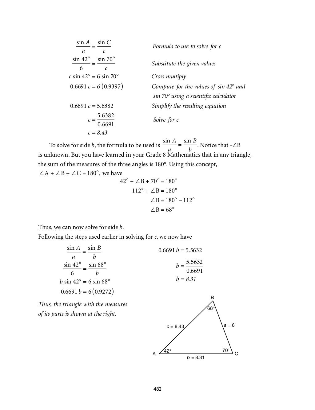 Mathematics 9 Six Trigonometric Ratios