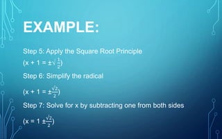 Mathematics 9 Lesson 1-A: Solving Quadratic Equations by Completing the ...