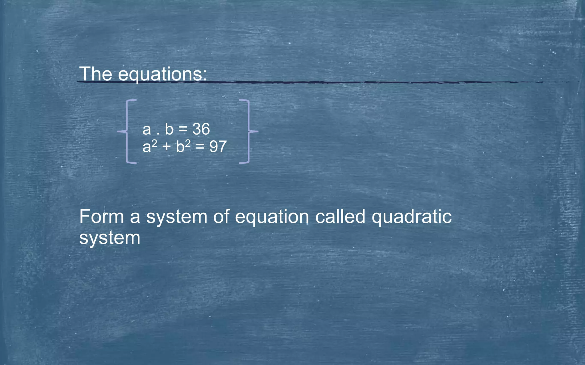 Mathematics 9 Lesson 1-D: System of Equations Involving Quadratic ...