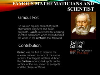 Mathematics and science 17th and 18th Century | PPTX
