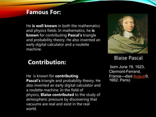 Mathematics and science 17th and 18th Century | PPT