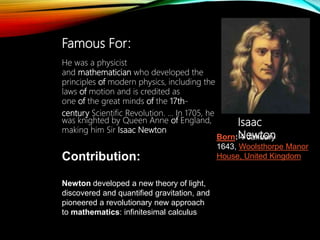 Mathematics and science 17th and 18th Century | PPT