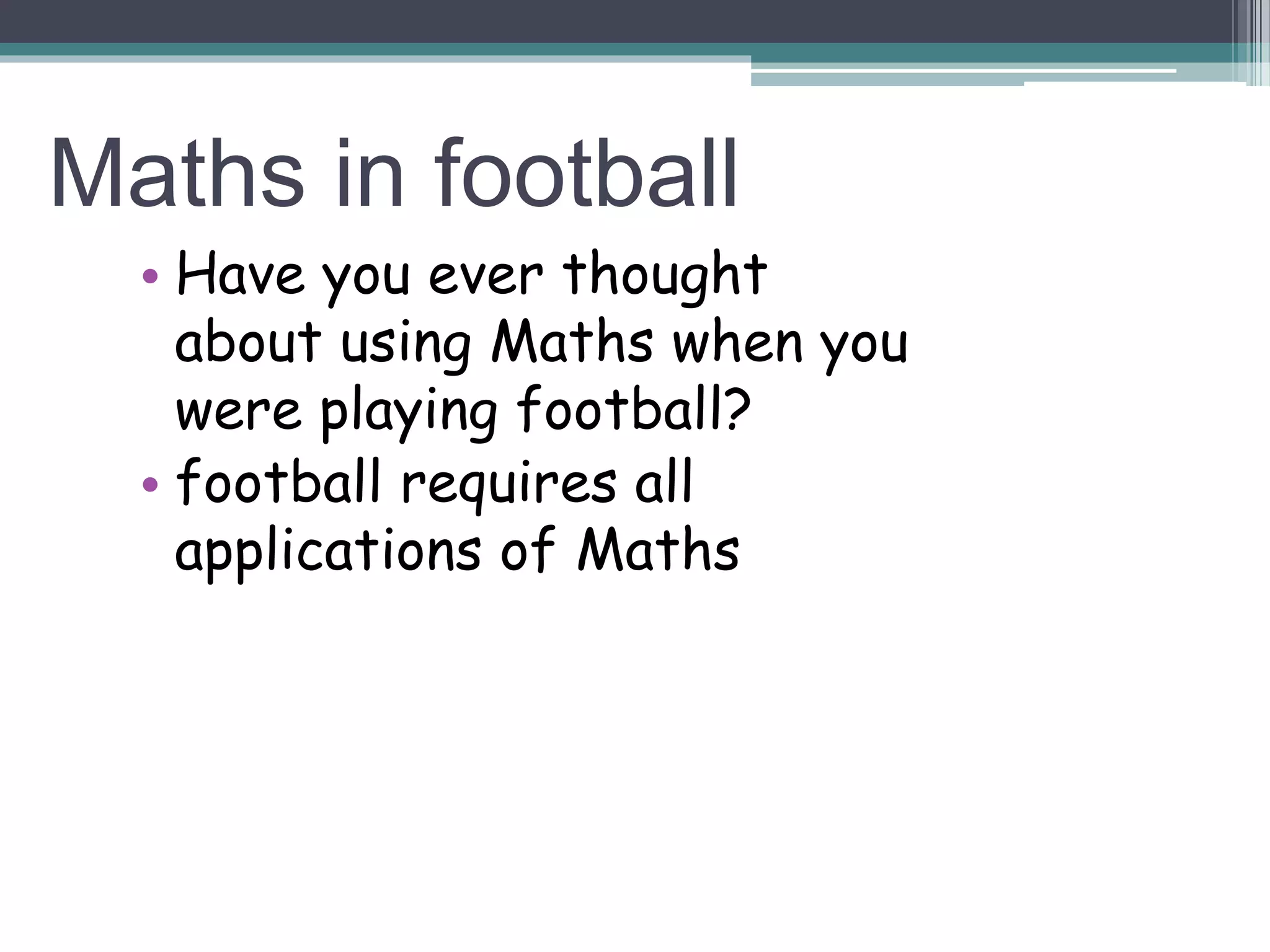 Mathematics and sports | PPTX