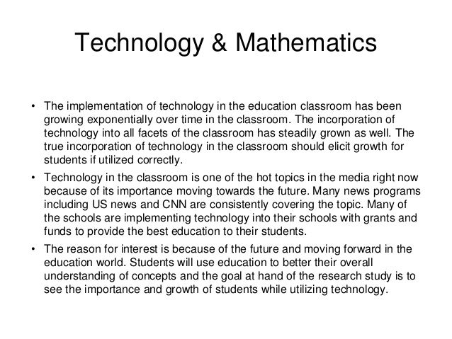 Mathematics and technology