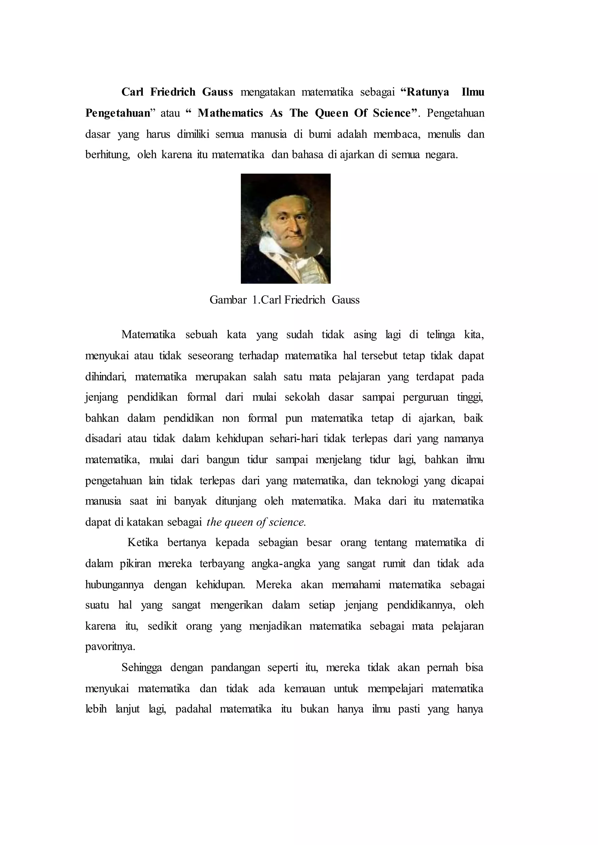 Mathematics as the queen of science | PDF