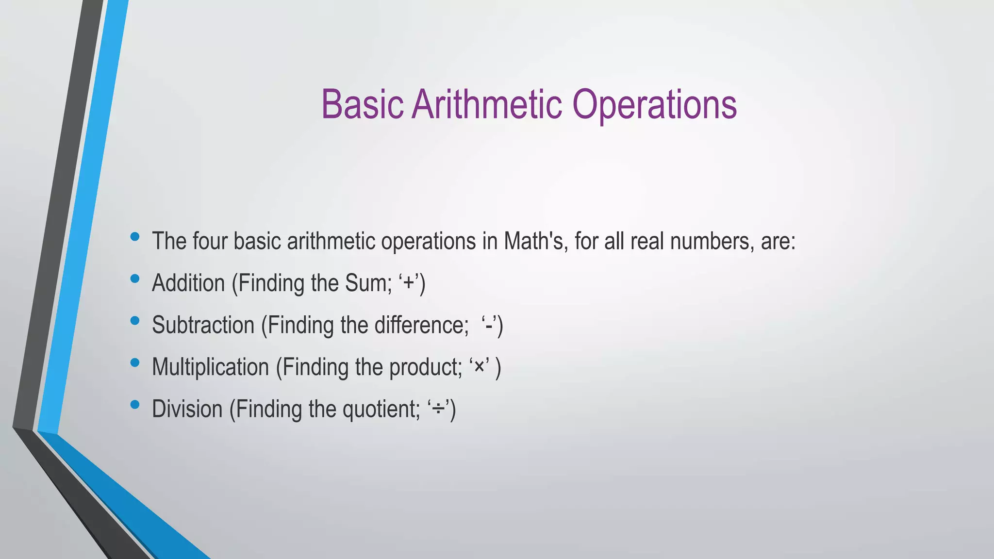 Mathematics Basic operations, fractions decimals and percentage.pptx