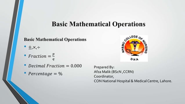 Mathematics Basic operations, fractions decimals and percentage.pptx ...