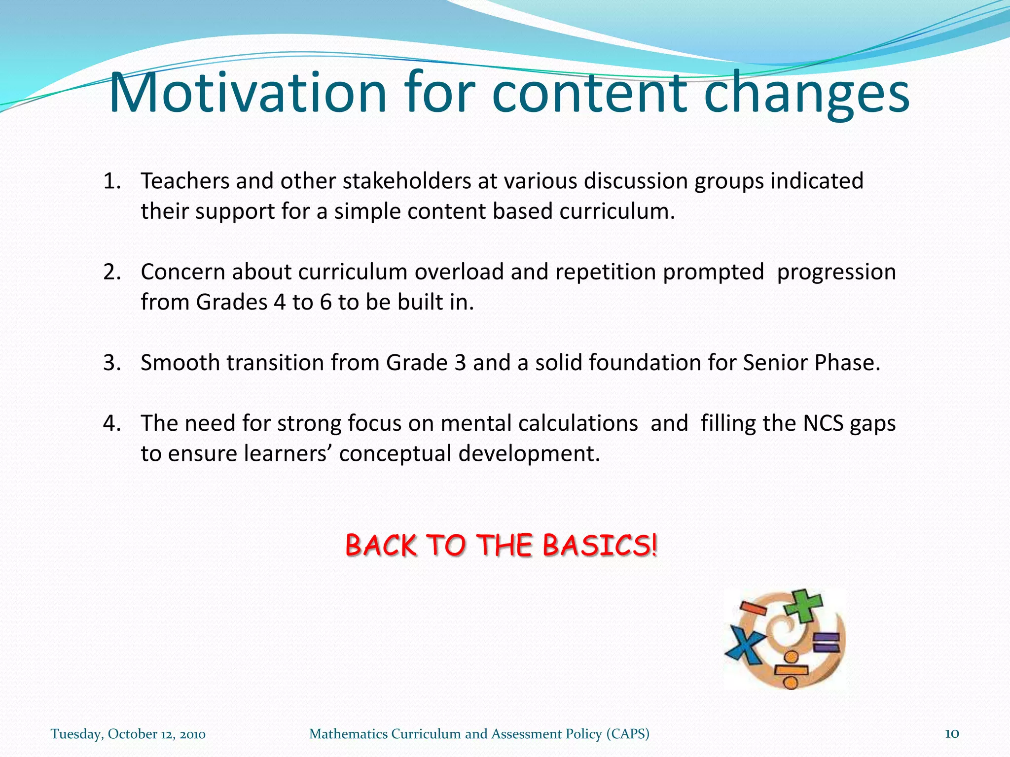 Mathematics caps intermediate phase | PPTX