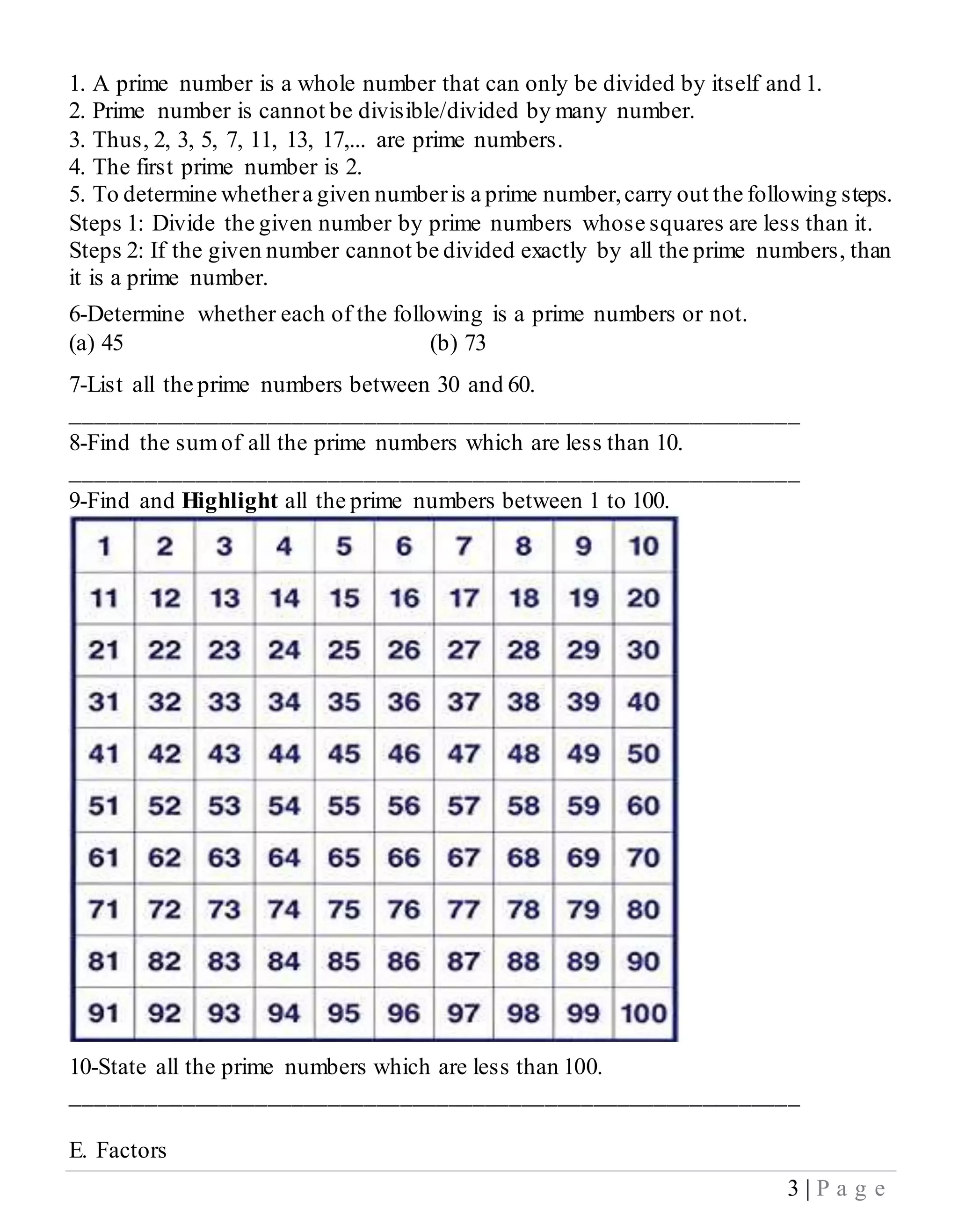 [NEW] Mathematics Form 1-Chapter 2 Factors and Multiples -Prime Number ...
