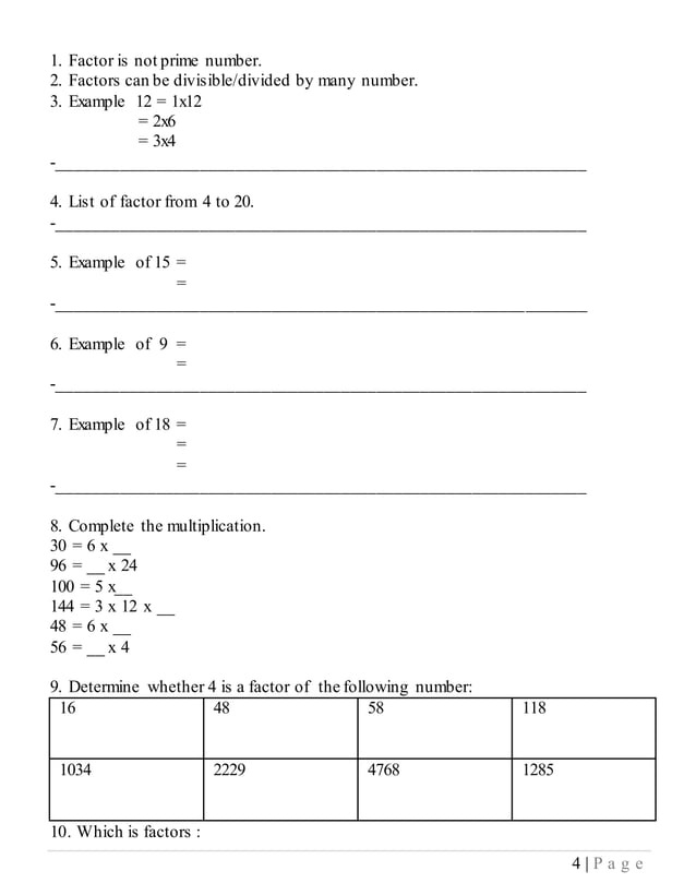 [NEW] Mathematics Form 1-Chapter 2 Factors and Multiples -Prime Number ...