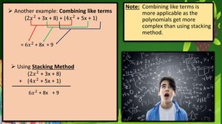 MATHEMATICS CLASS-Day 2-Grade 8-Working with Operations on Polynomials ...
