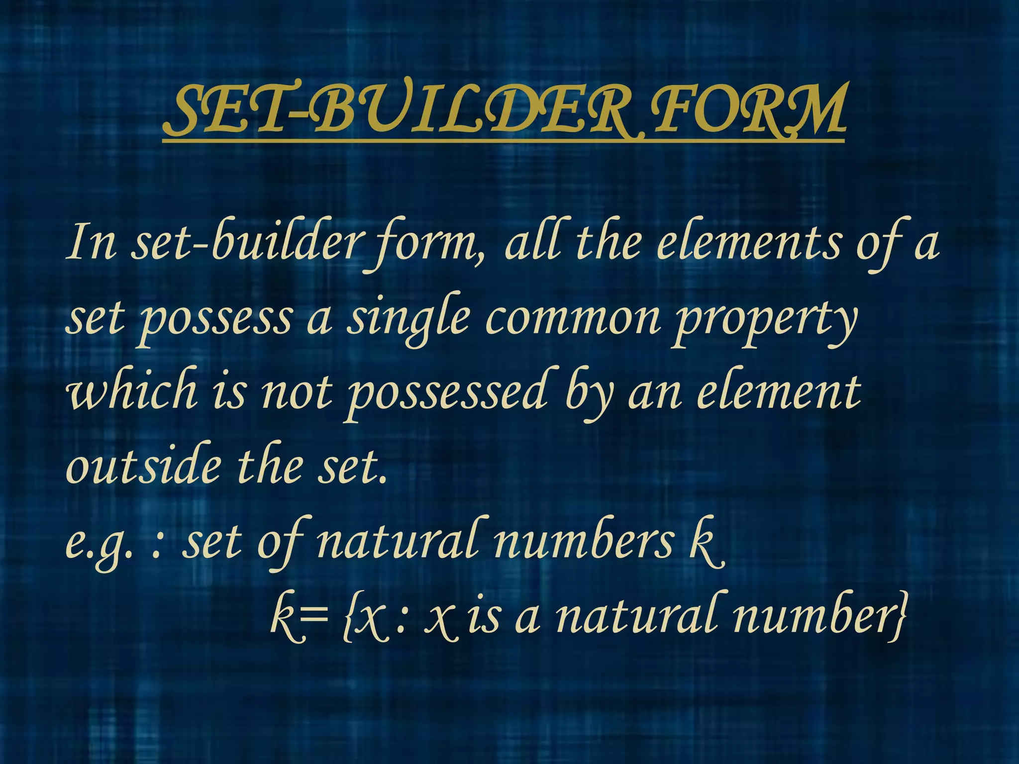Mathematics class XI SETS | PPTX