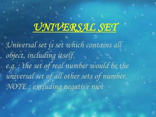 Mathematics class XI SETS | PPTX