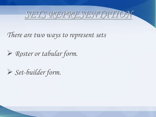 Mathematics class XI SETS | PPTX