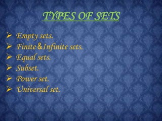 Mathematics class XI SETS | PPTX
