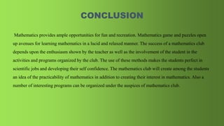 Mathematics club | PPTX