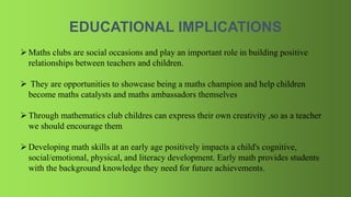 Mathematics club | PPTX