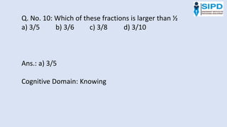 Mathematics cognitive domains | PPTX