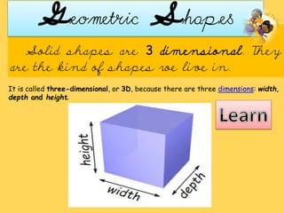 Mathematics: Solids Lesson | PDF | 3-D Graphics | Computer Software and ...