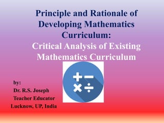 Mathematics Curriculum: An Analysis | PPT
