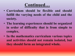 Mathematics Curriculum: An Analysis | PPT