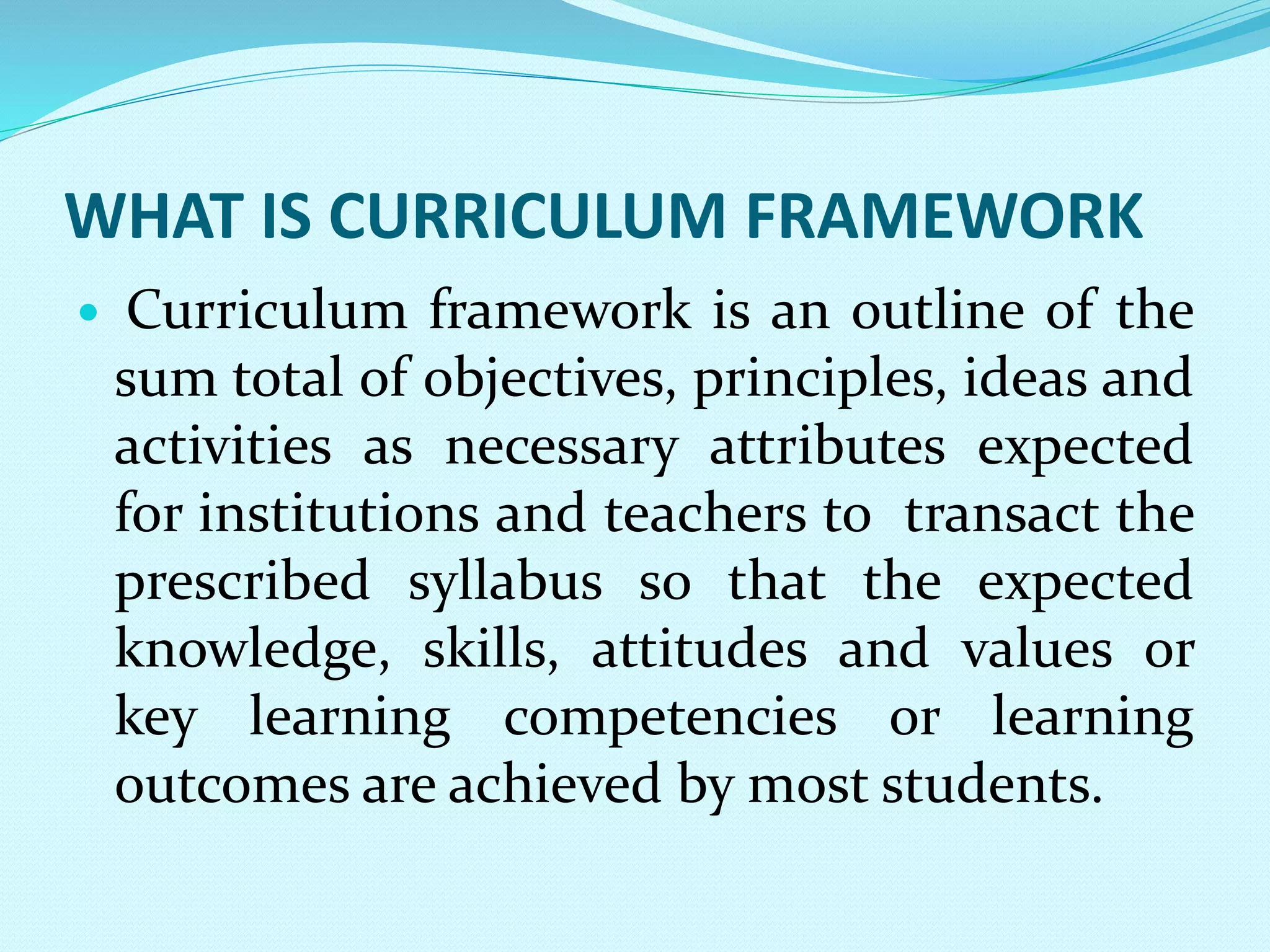 MATHEMATICS CURRICULUM FRAMEWORK AT SECONDARY STAGE UNDER NATIONAL ...