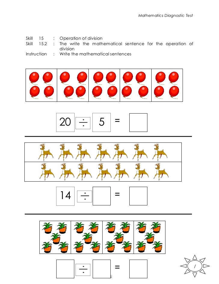 Mathematics diagnostics test