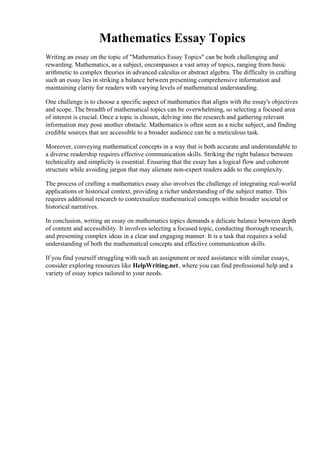 Mathematics Essay Topics.pdf