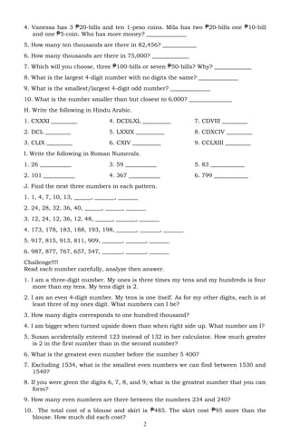 Mathematics for grade 3 teachers | PDF