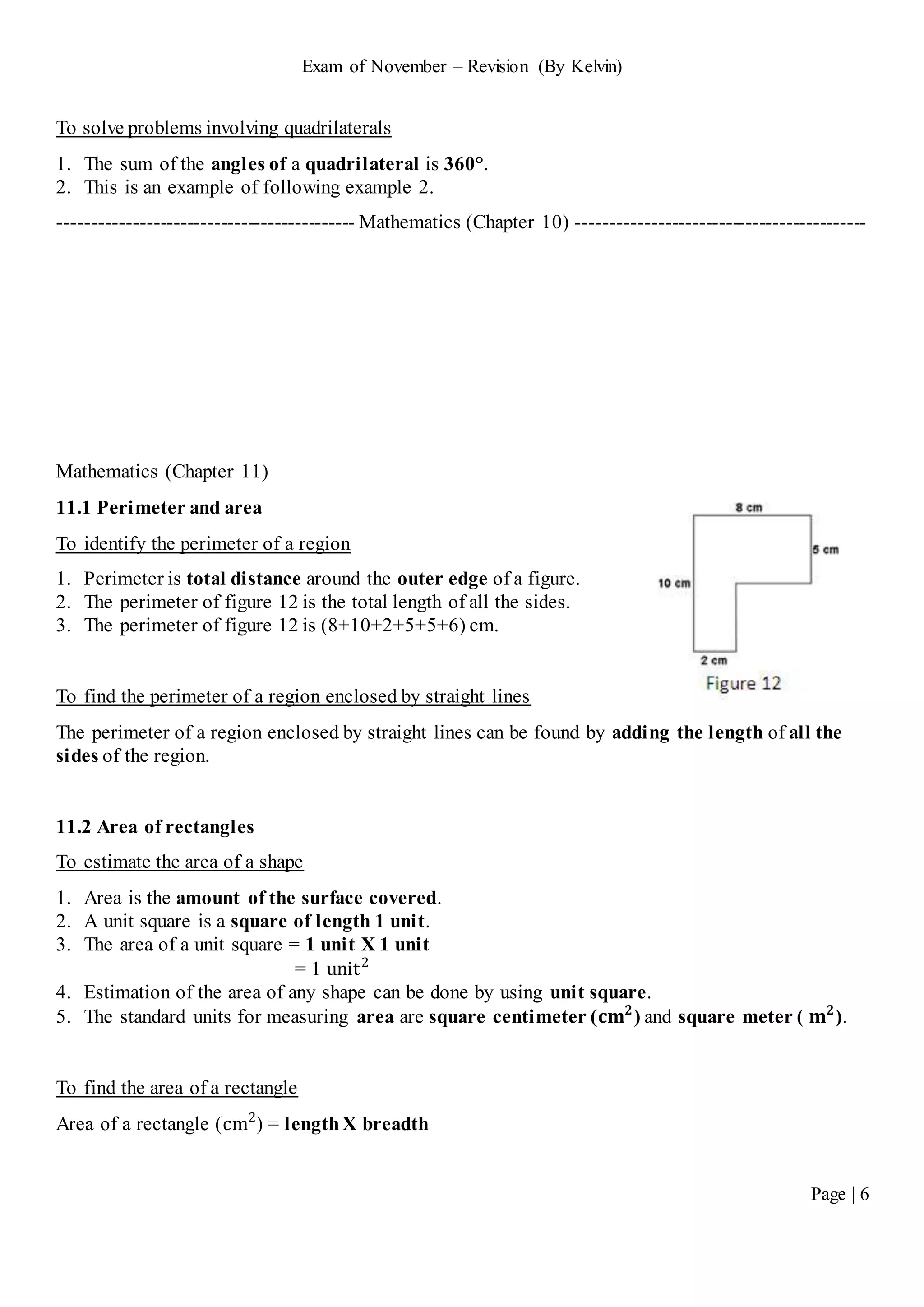 Mathematics form 1 - Chapter 9-12 By Kelvin | DOCX