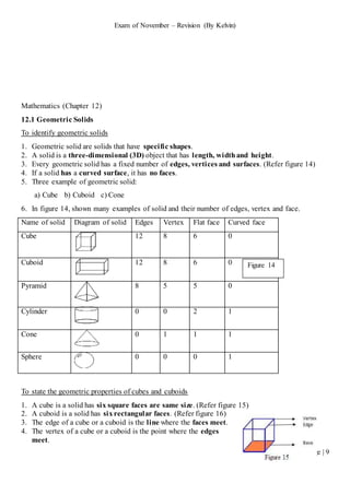 Mathematics form 1 - Chapter 9-12 By Kelvin | DOCX