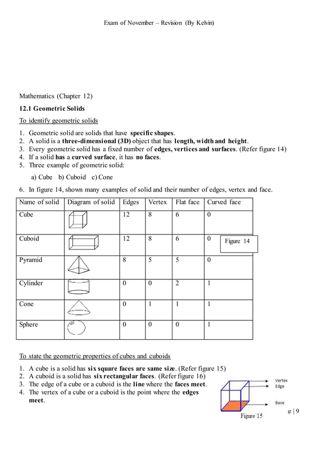 Mathematics form 1 - Chapter 9-12 By Kelvin | DOCX | Geography | Science