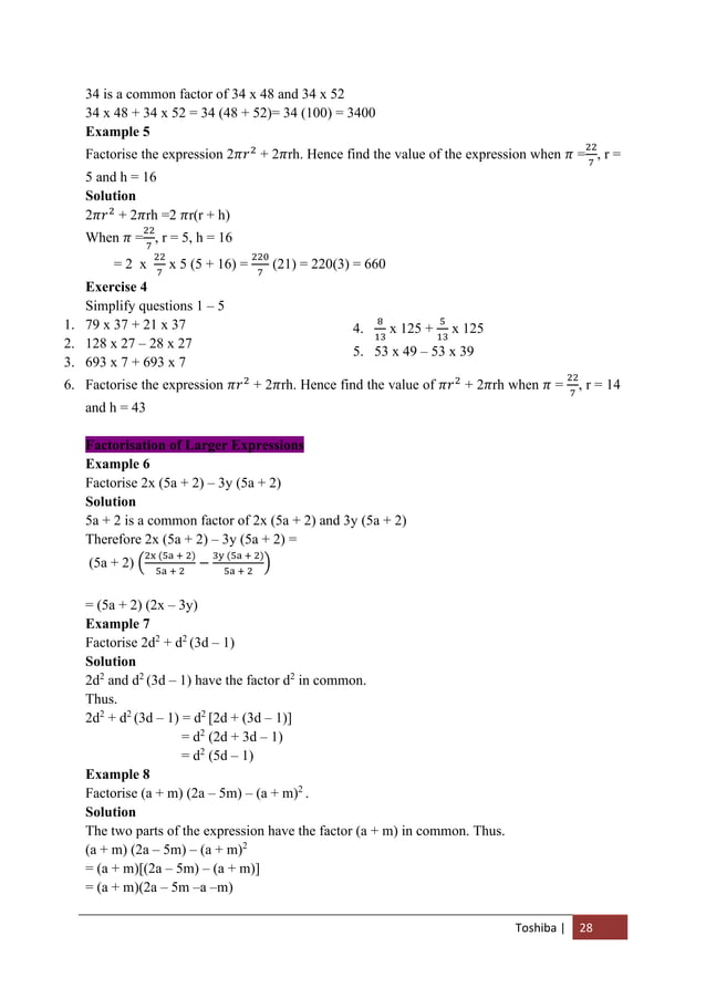 MATHEMATICS FORM TWO pdf.pdf | Secondary Education | Education