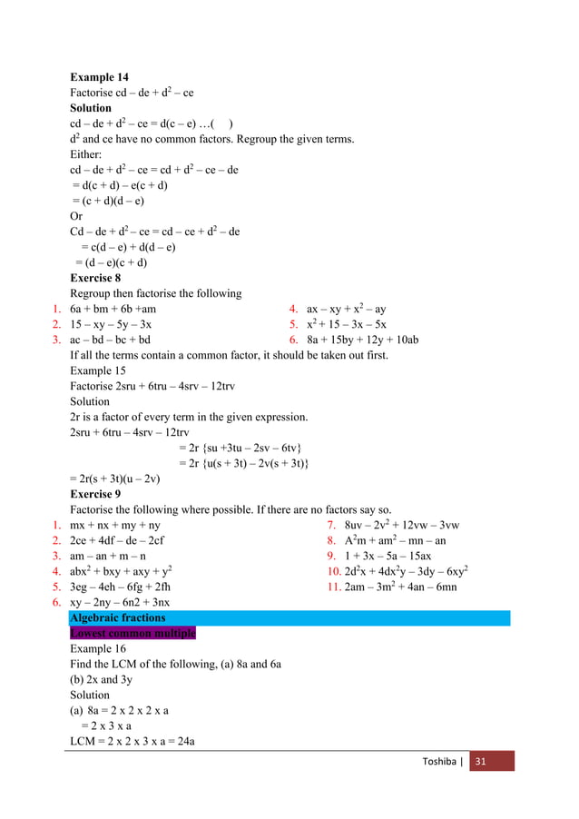 MATHEMATICS FORM TWO pdf.pdf | Secondary Education | Education