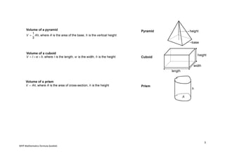 Mathematics formula booklet | PDF