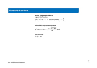 Mathematics formula booklet | PDF