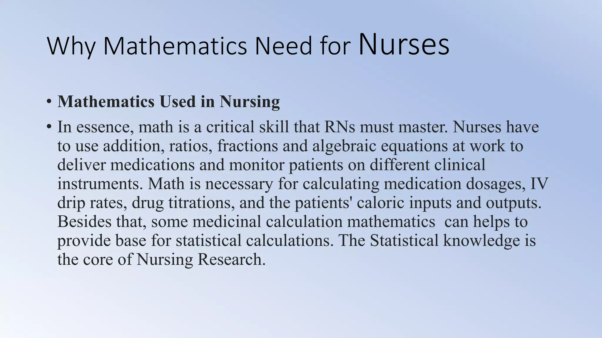Mathematics for nurses Introduction to Nmber system Cahp#01.pptx