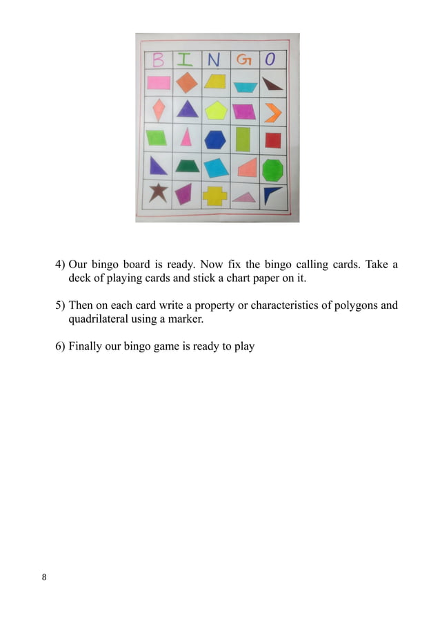 QUADRILATERAL AND POLYGON BINGO | PDF