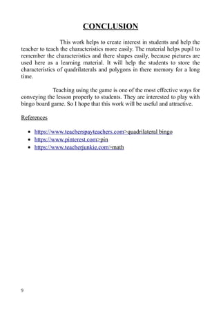 QUADRILATERAL AND POLYGON BINGO | DOC | Games and Puzzles | Hobbies ...